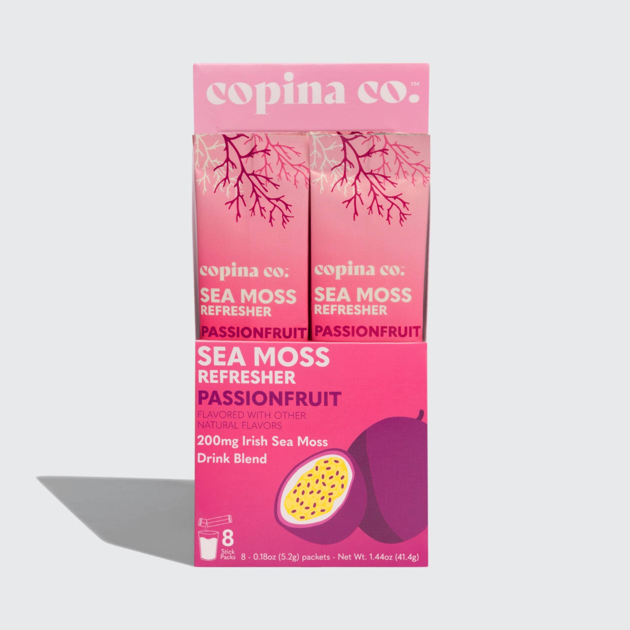 Copina Co. - Passionfruit Sea Moss Refresher Drink Stick Packs | Well Kept