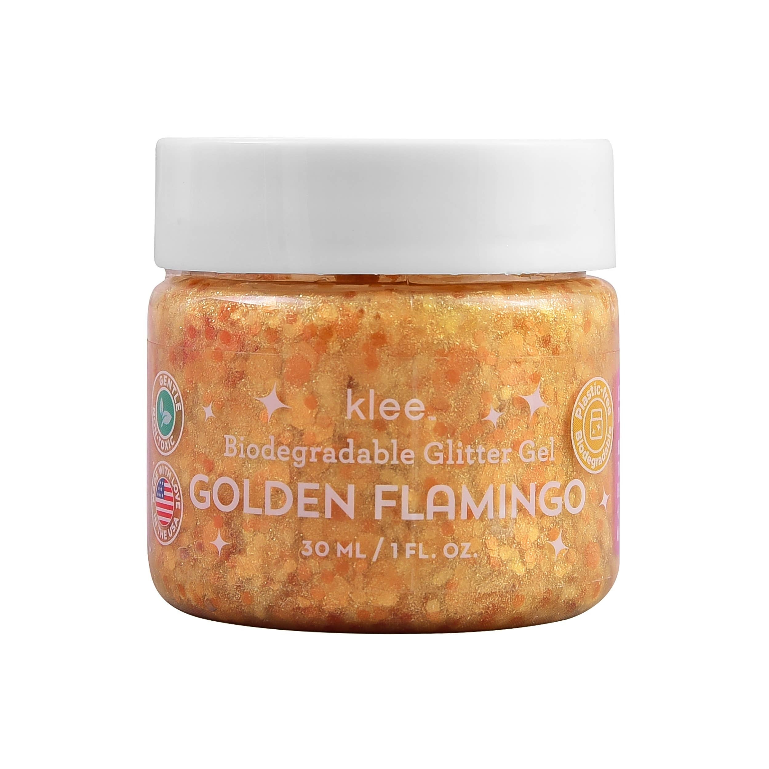 Klee Naturals - Golden Flamingo - Klee Biodegradable Glitter Gel, 1 oz ...