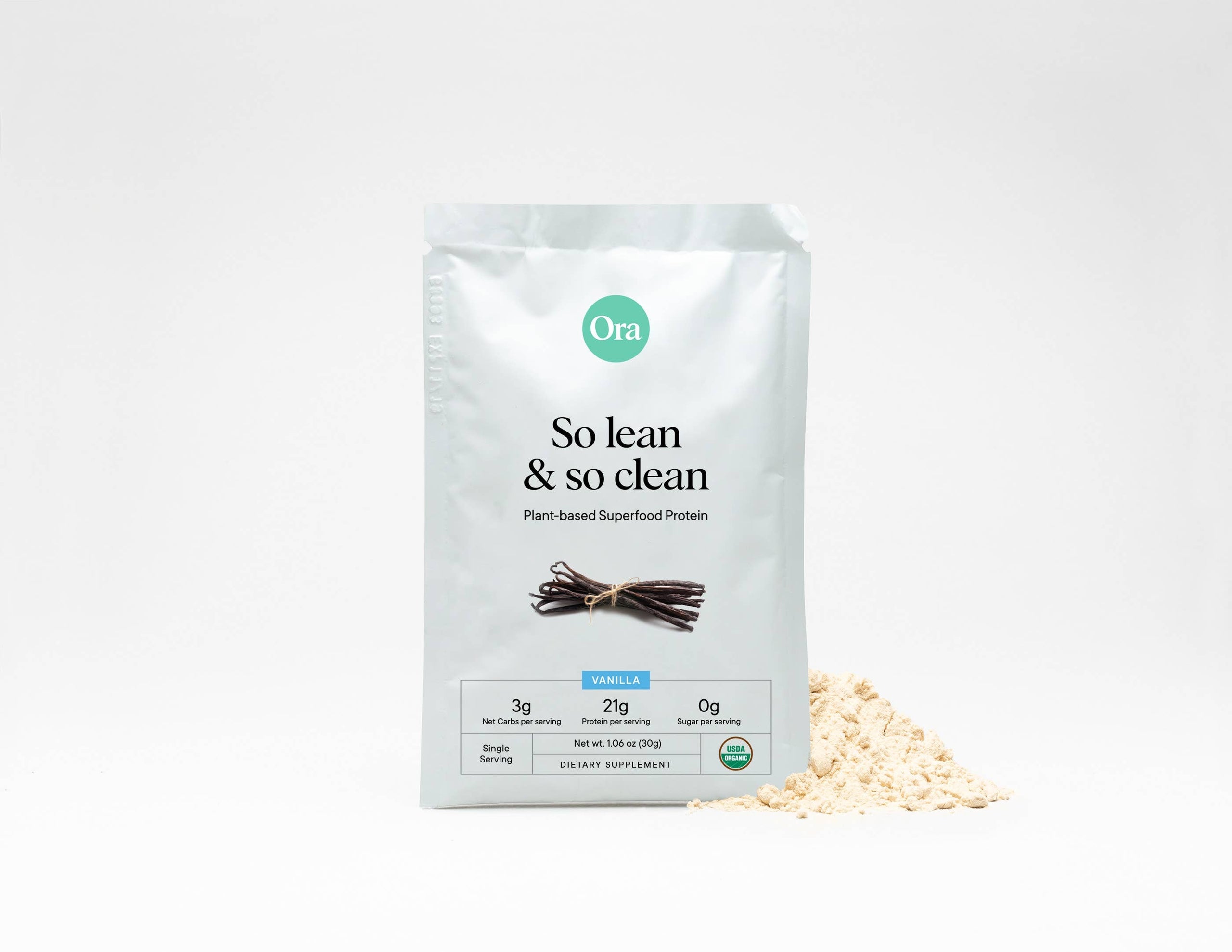 Ora Organic - So Lean & So Clean - Protein Powder - Vanilla (1 serv ...